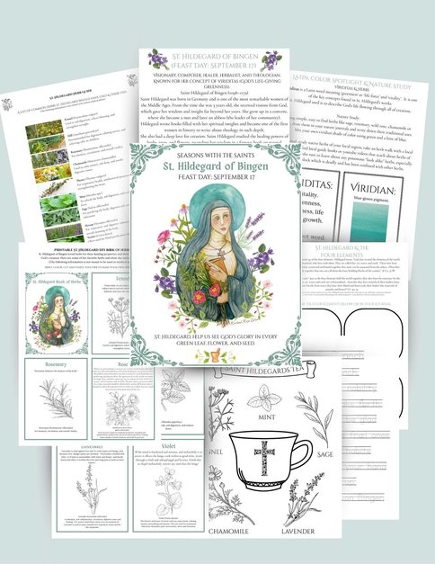 St. Hildegard of Bingen | Seasons with the Saints Homeschool Printable ...