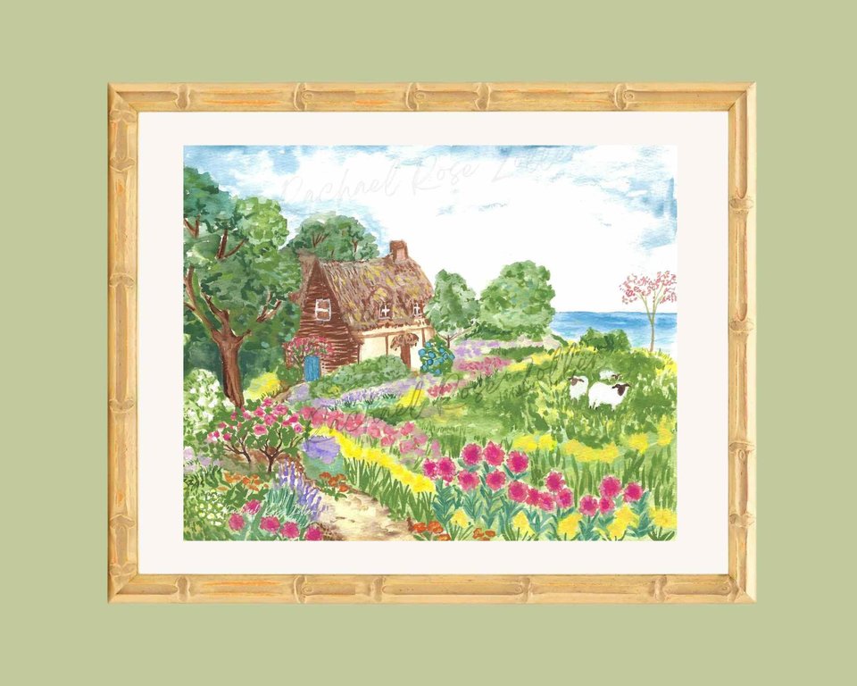 Shepherd"s Cottage gouache painting by Rachael Rose Zoller cottagecore ...